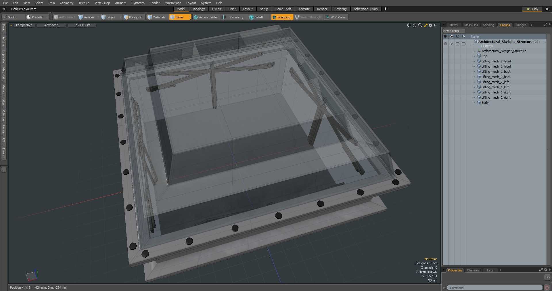Architectural Skylight Structure 3D Model - TurboSquid 2193303