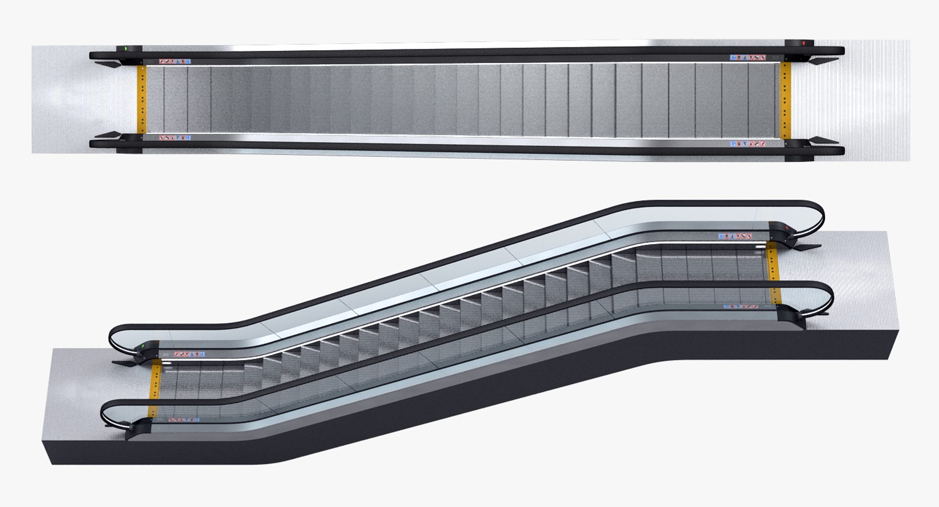 Escalator Moving Walkway Rigged 3D Model - TurboSquid 1314395