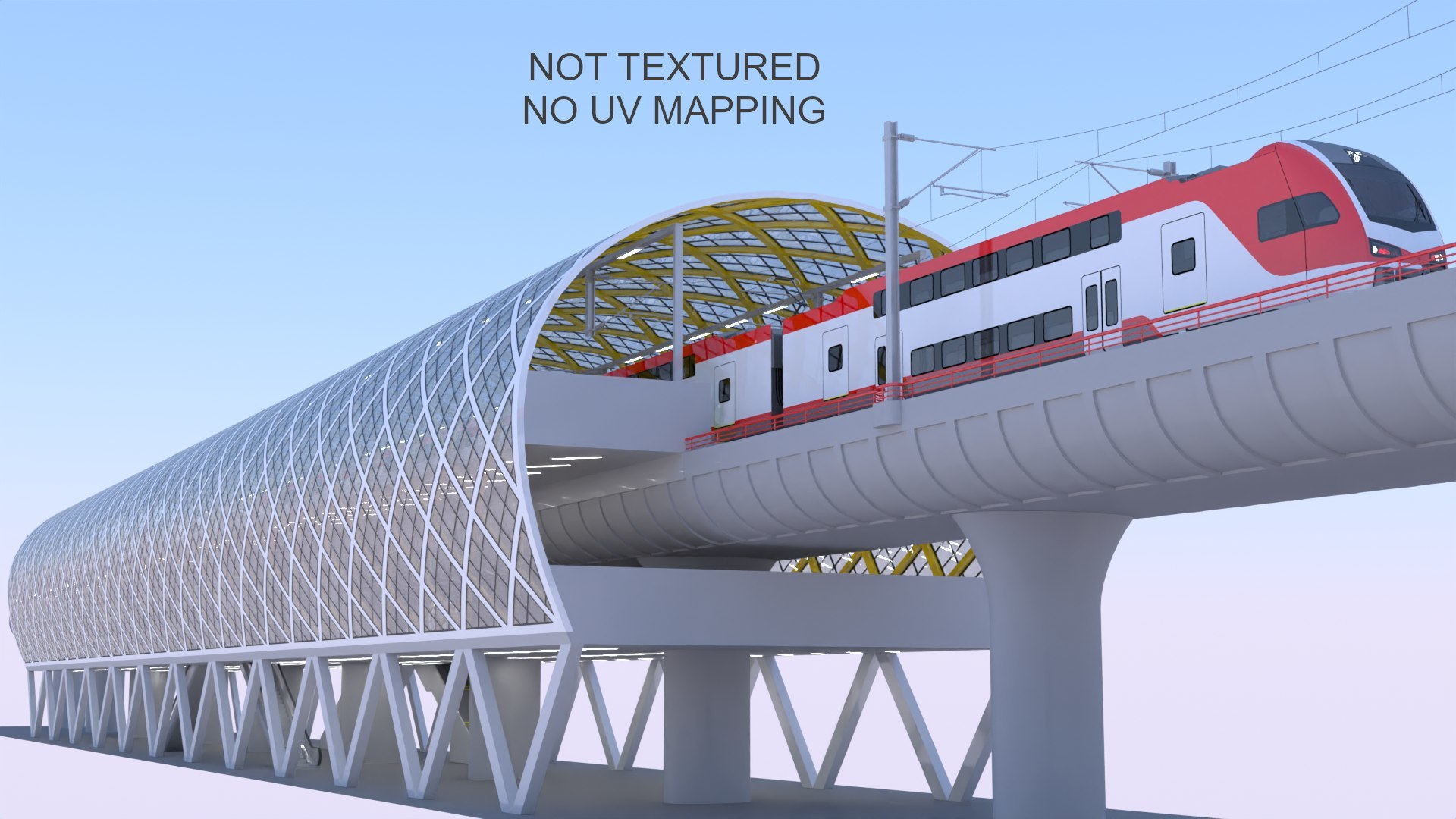 3D Stadler Kiss USA Station Viaduct - TurboSquid 2396306