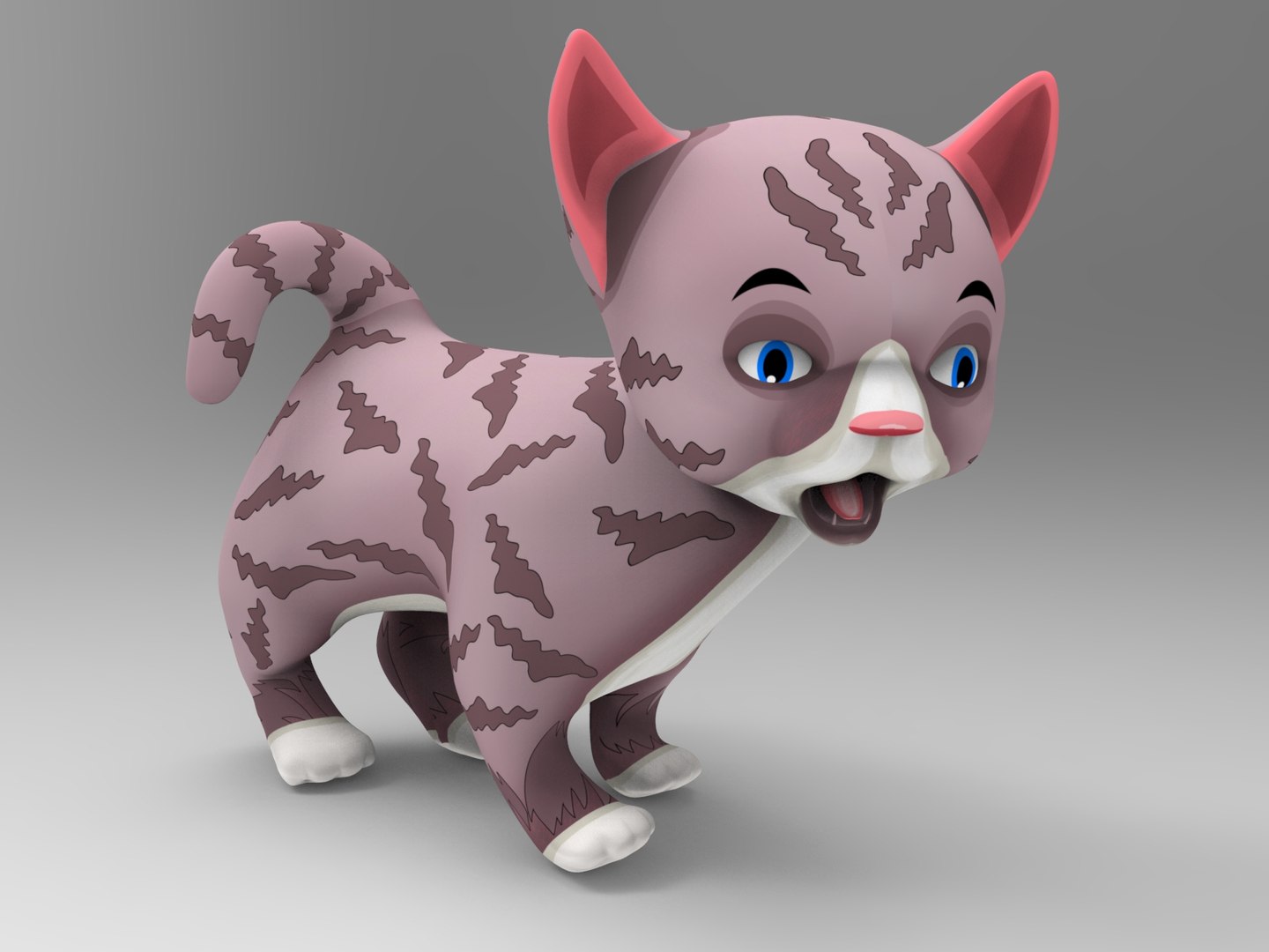 Cartoon Cat Rigged Model - TurboSquid 1614055