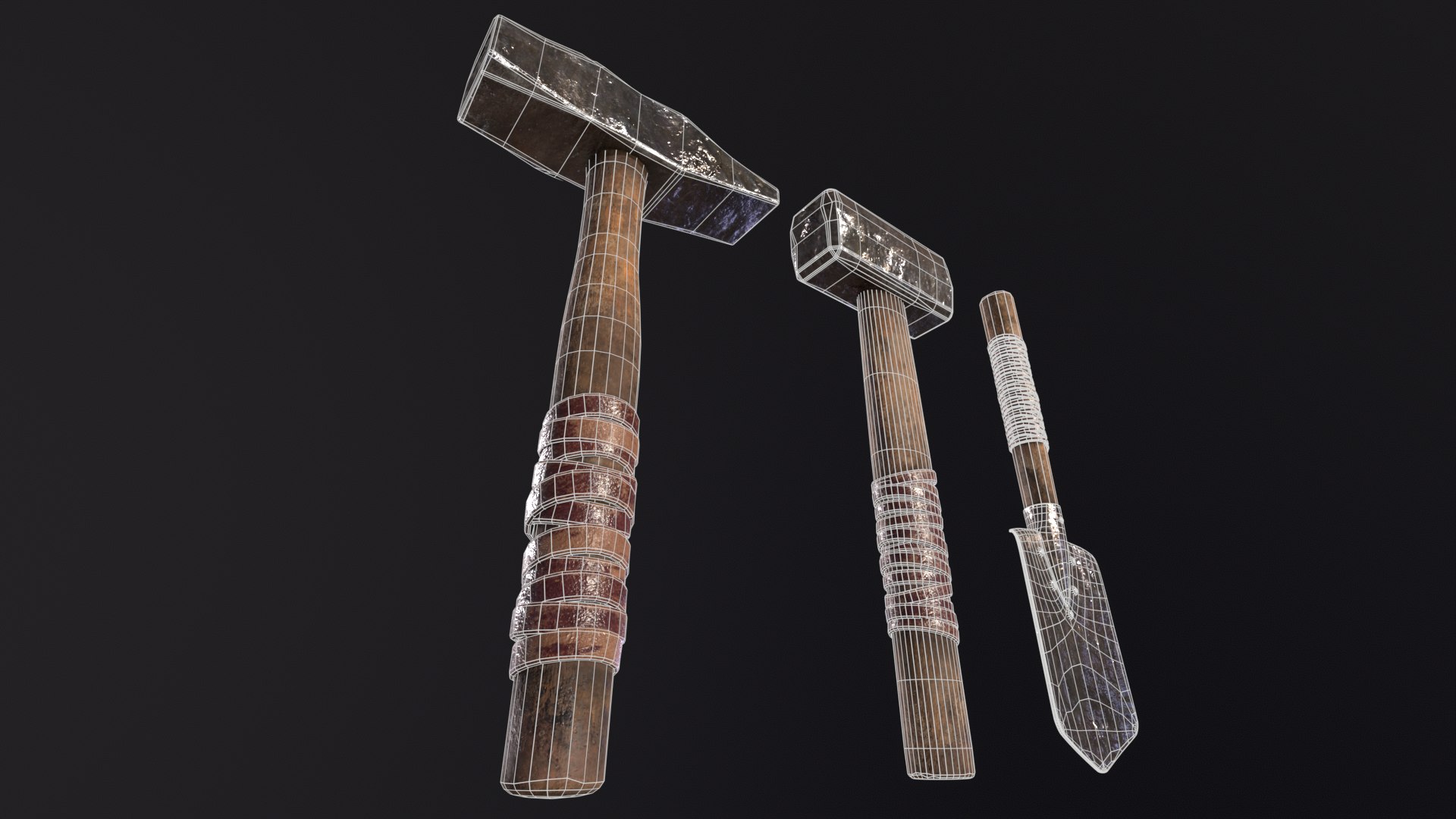 3D Medieval Hammers and Shovel - TurboSquid 2150193