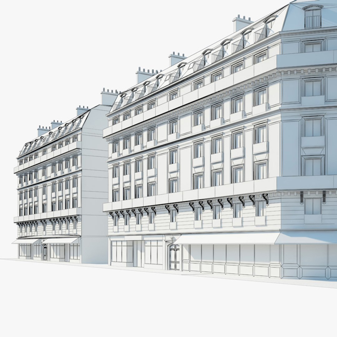 3D Parisian Building Model - TurboSquid 1753483