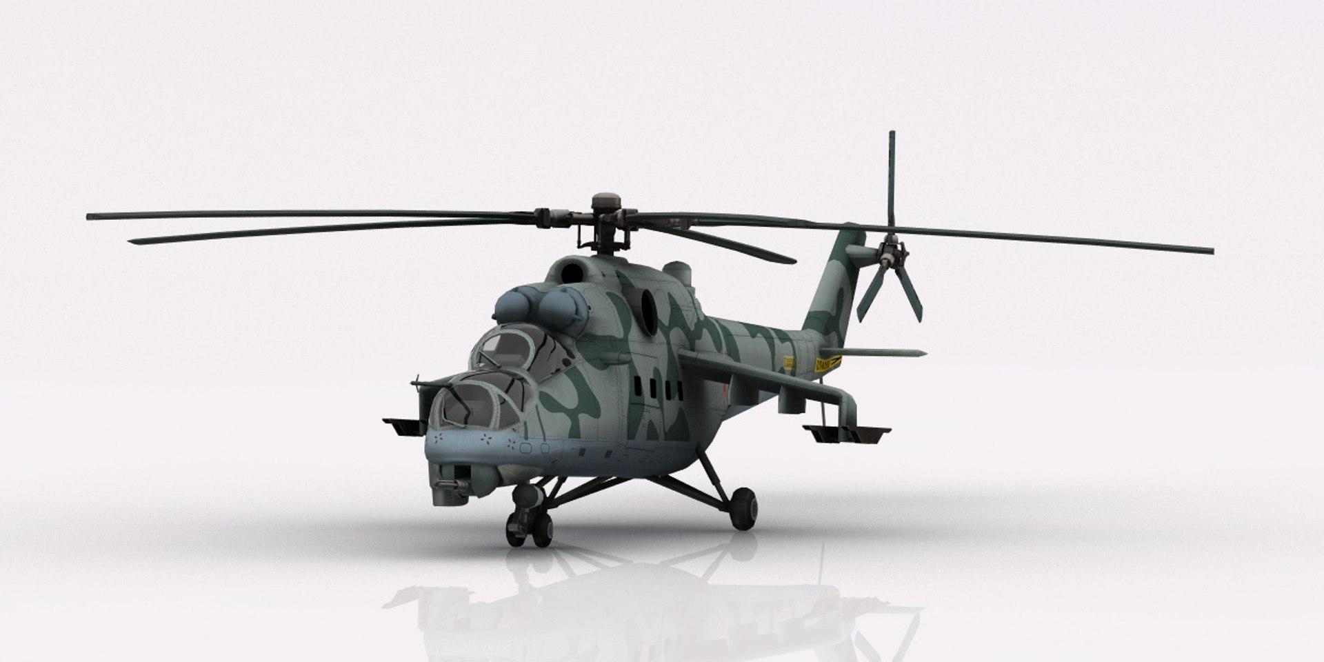 3D Helicopter Mil Mi-24 Model - TurboSquid 1326063