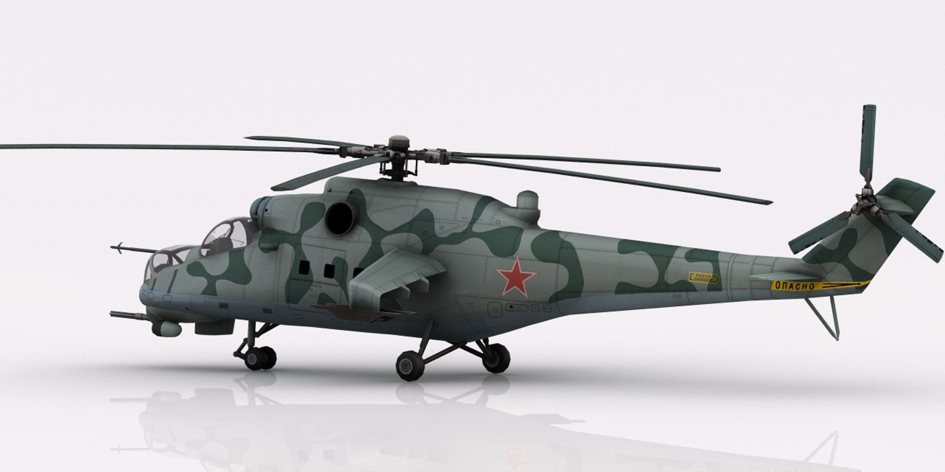 3D Helicopter Mil Mi-24 Model - TurboSquid 1326063