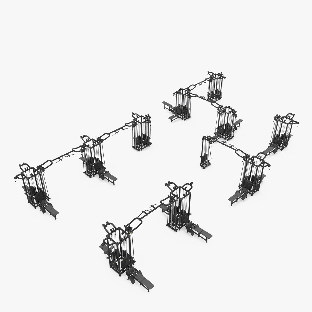 3D cable station 5 gym - TurboSquid 1169797