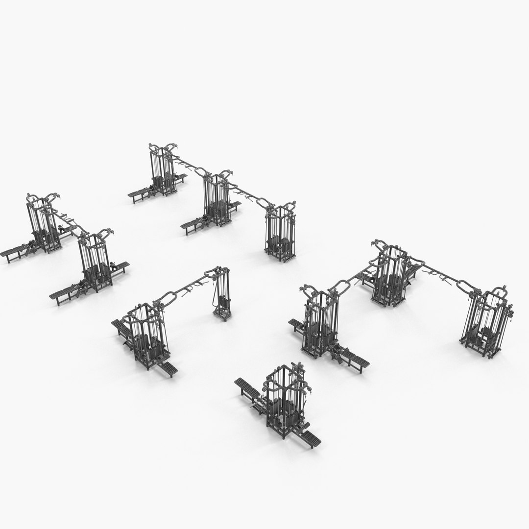 3D cable station 5 gym - TurboSquid 1169797