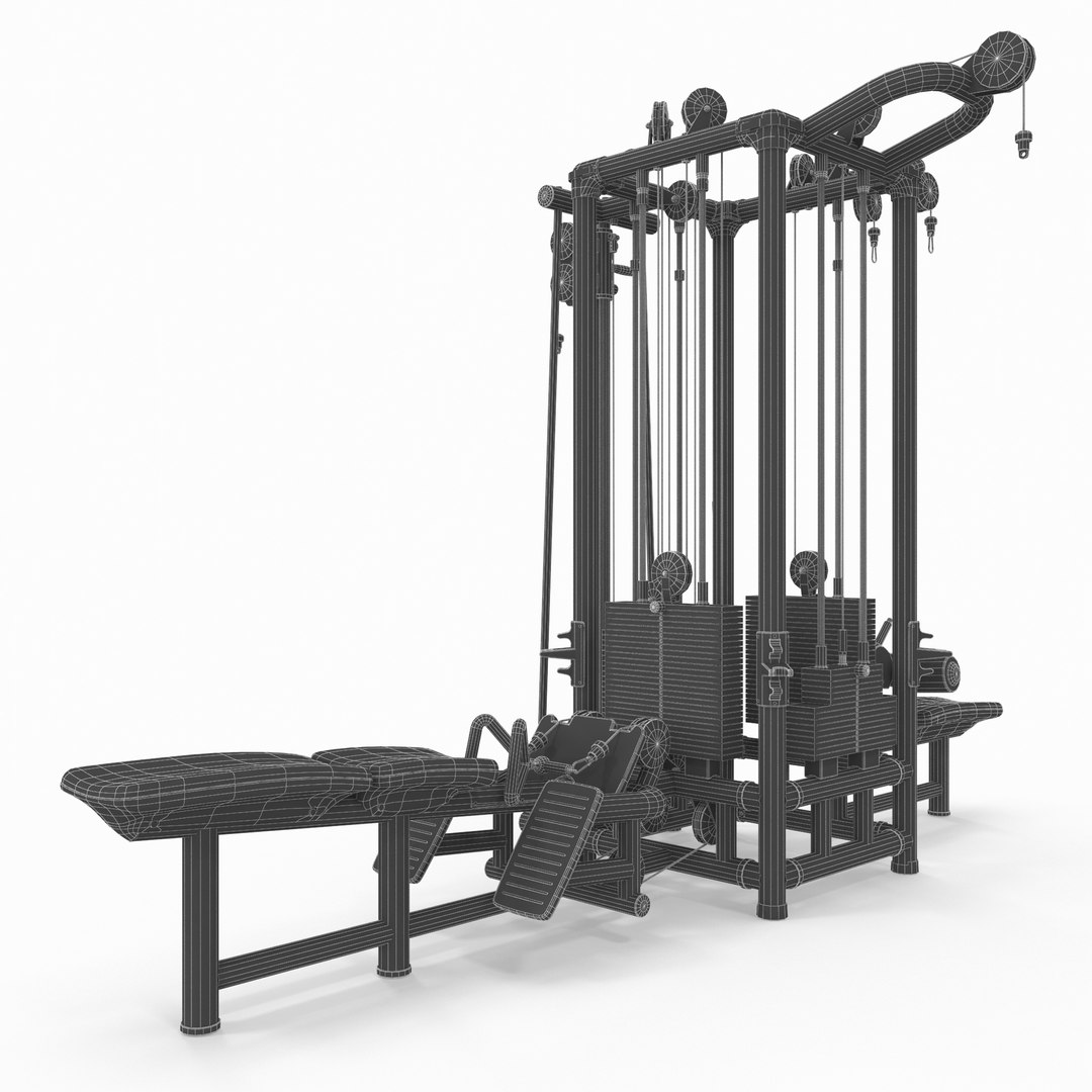 3D cable station 5 gym - TurboSquid 1169797
