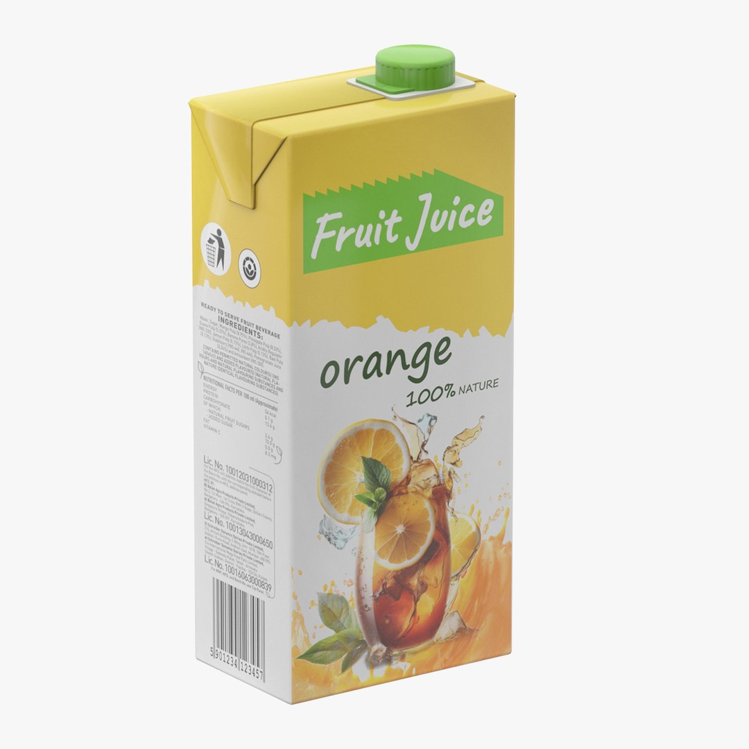 3D Fruit Juices Low Poly - TurboSquid 2081139