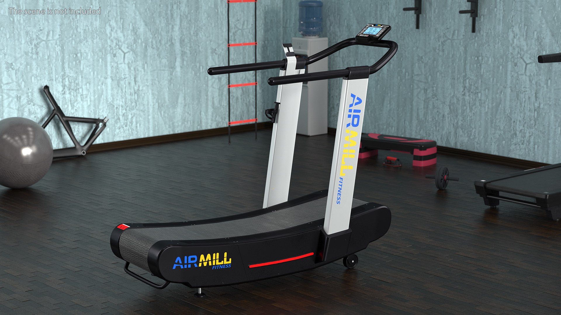 3D Model Airmill Air Runner Crossfit Treadmill Rigged - TurboSquid 1822029