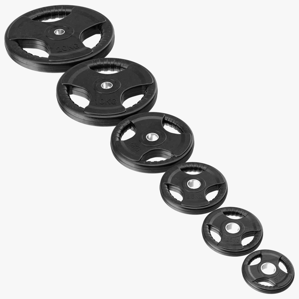 modelo 3d Juego de discos de pesas Olympic Tri Grip - TurboSquid 1827046