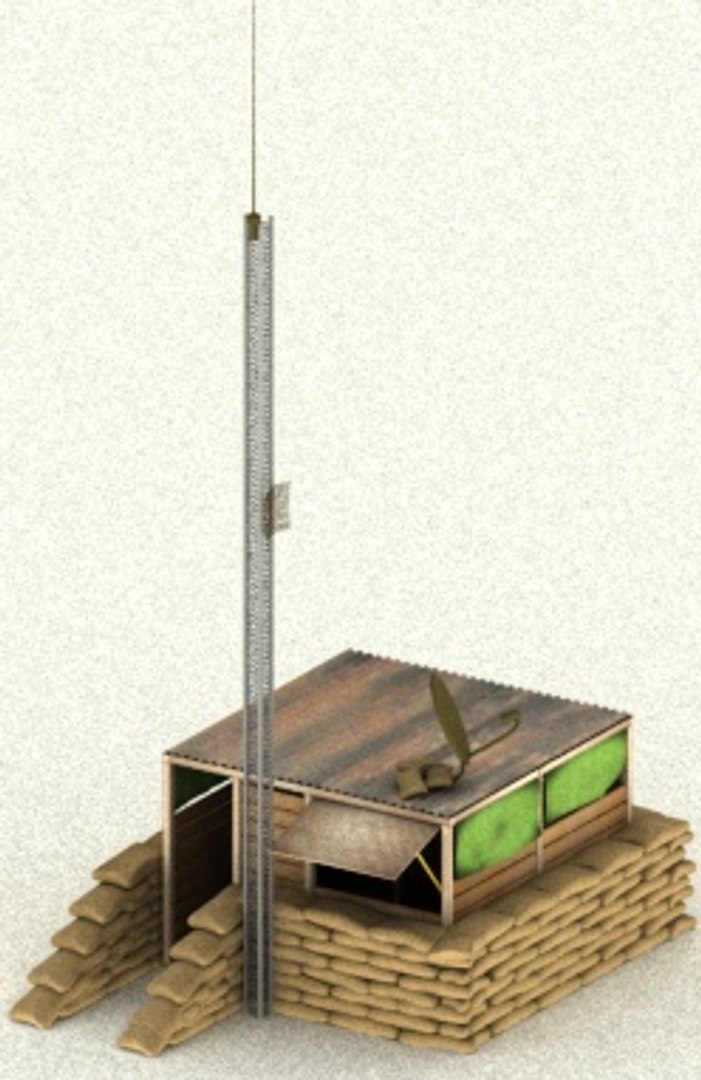 3d Military Shack Model