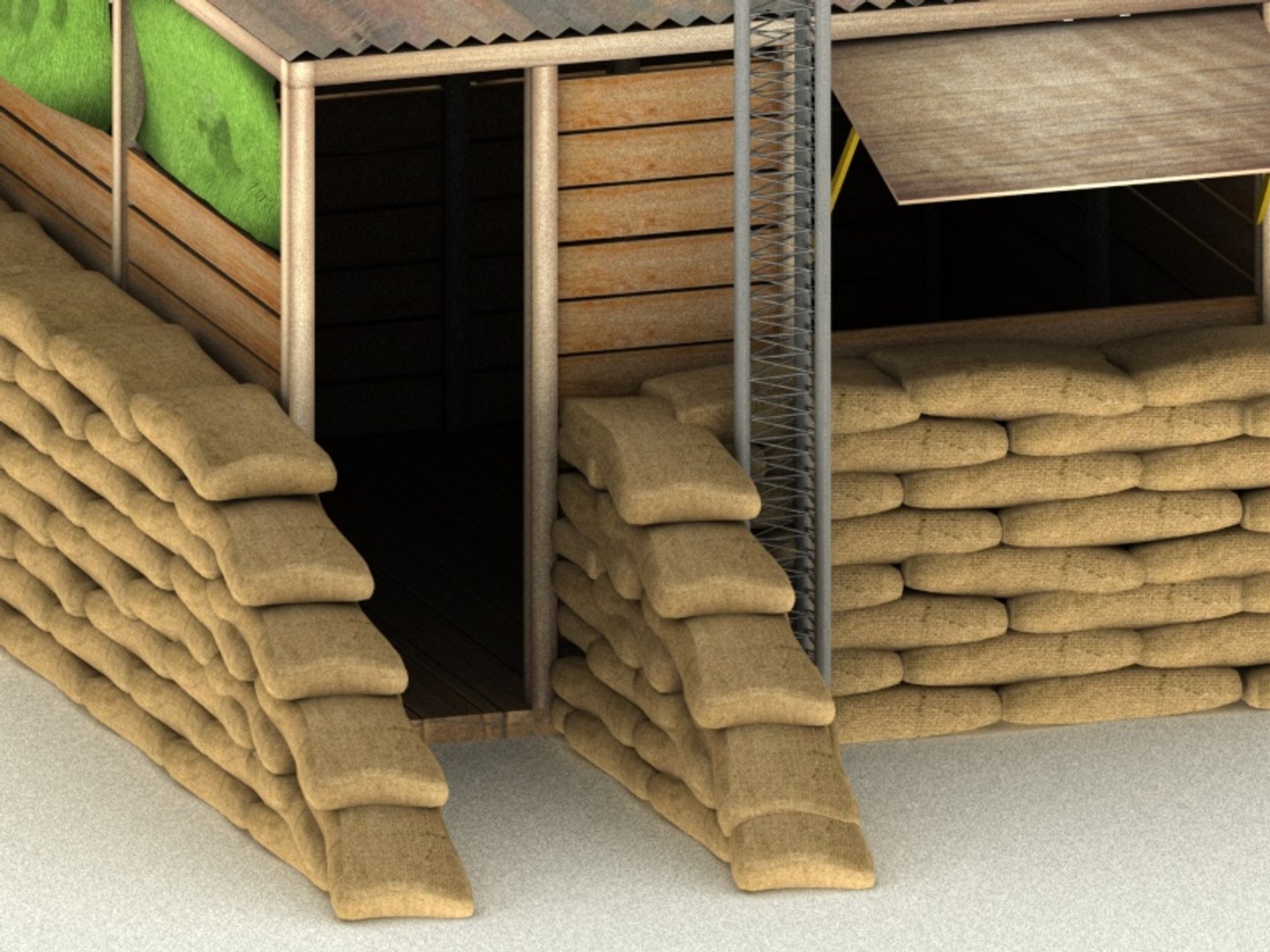 3d Military Shack Model
