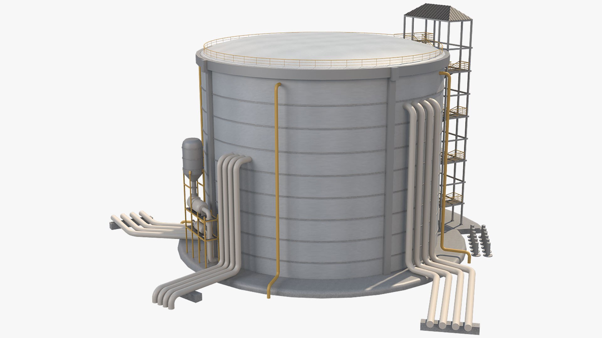 3D Industrial Silo - TurboSquid 1218130