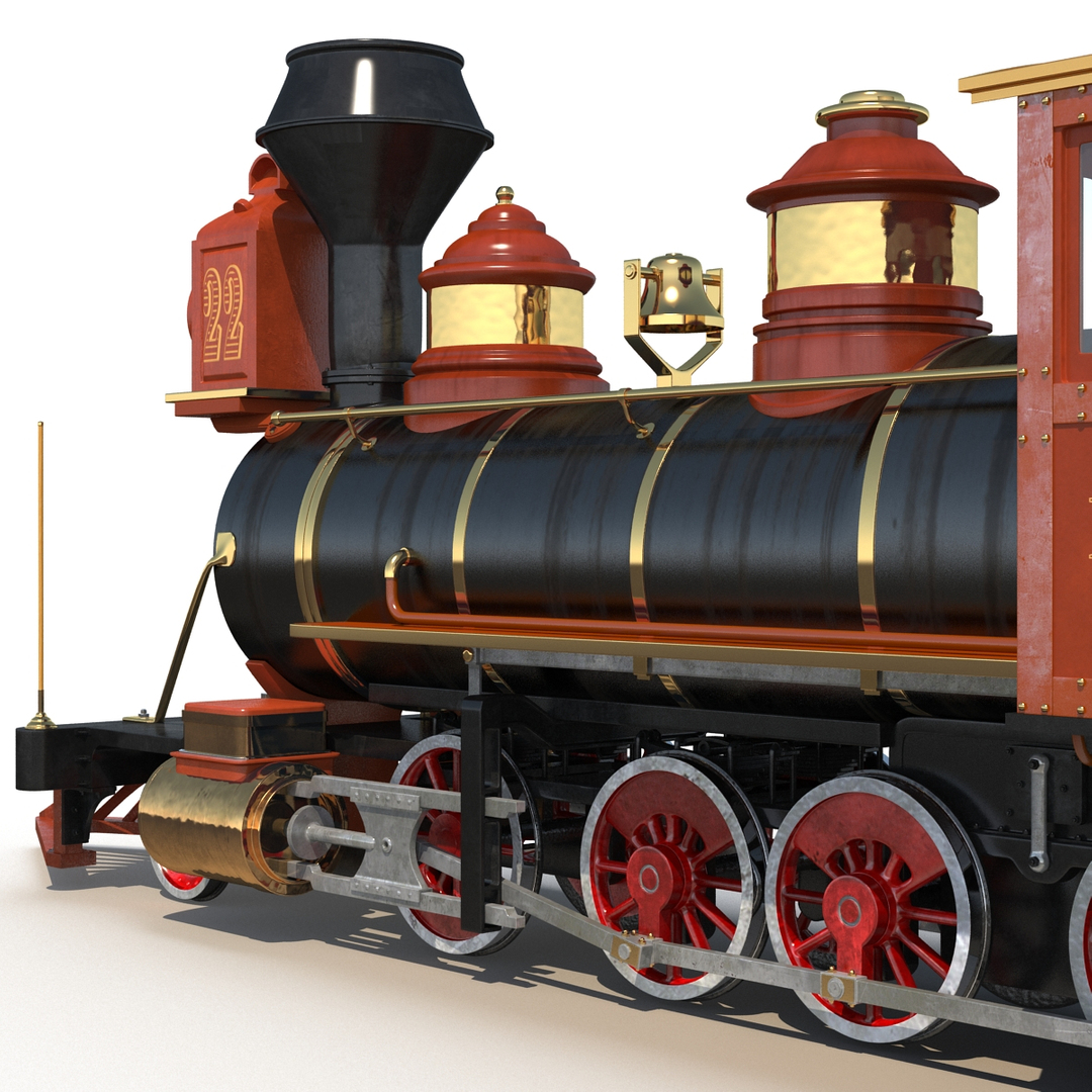 3d model steam train caboose