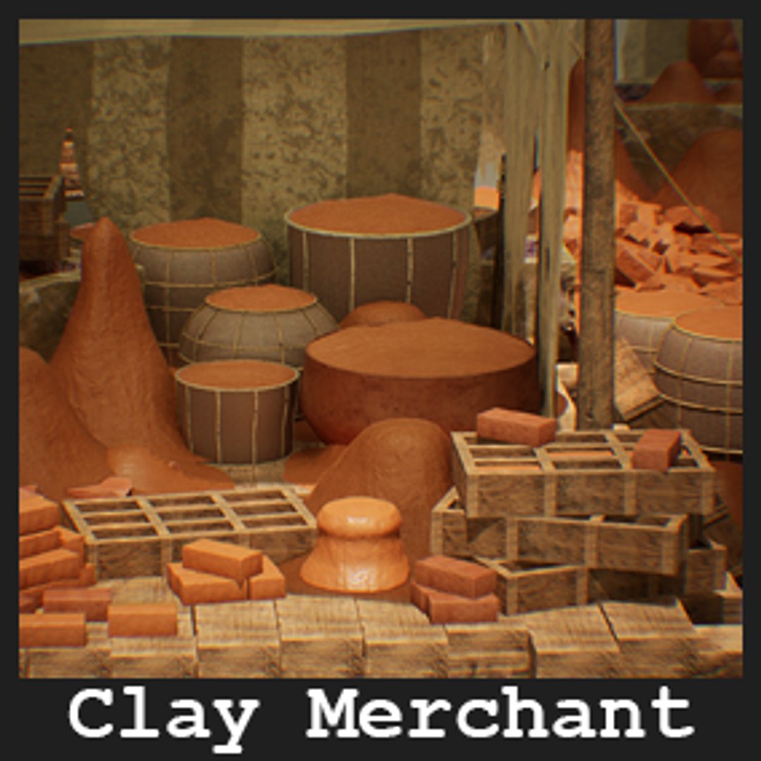 3D Clay Merchant 19 Assets Model - TurboSquid 2114988