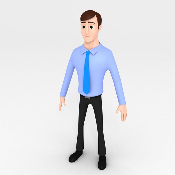 Office man cartoon model - TurboSquid 1227832