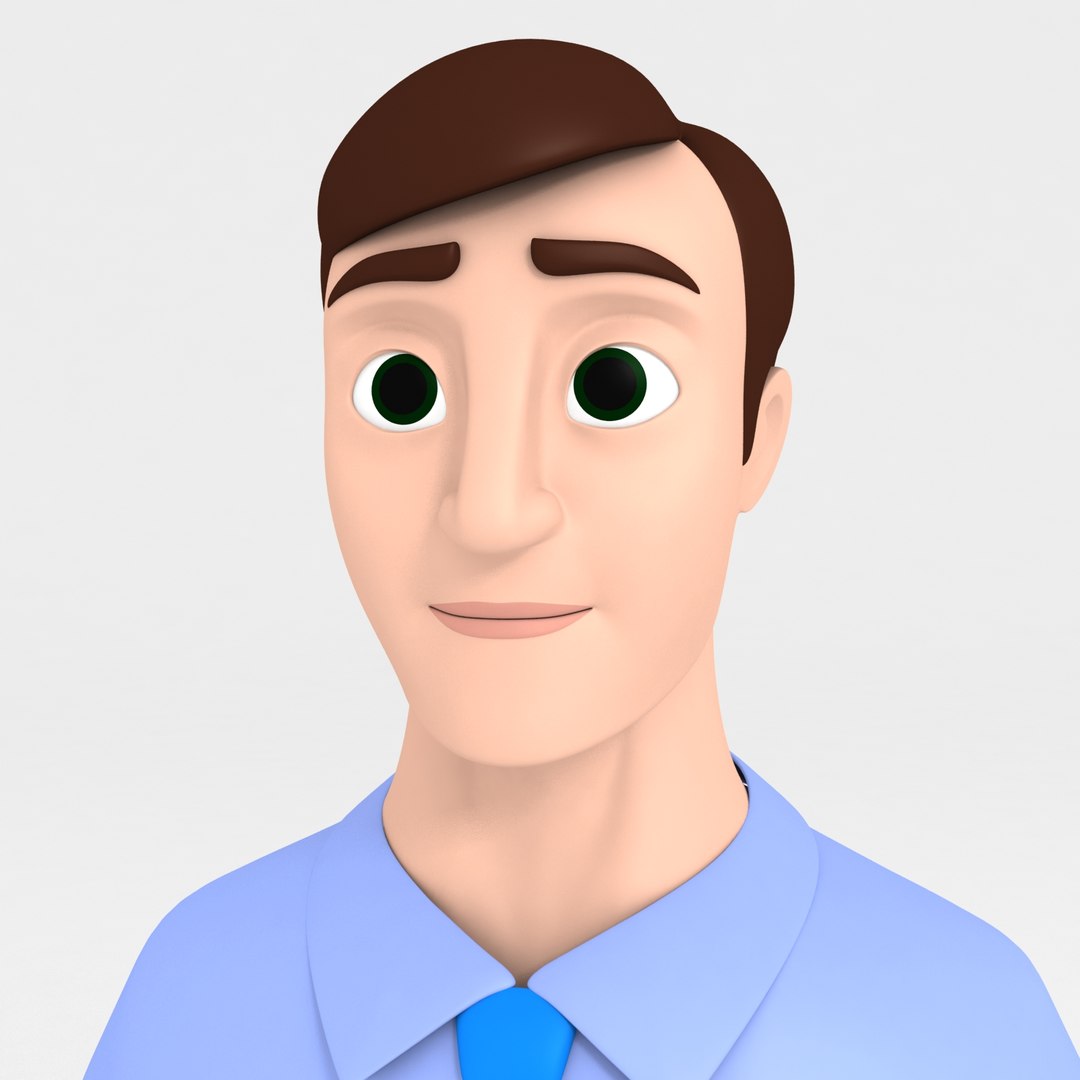 Office Man Cartoon Model - TurboSquid 1227832