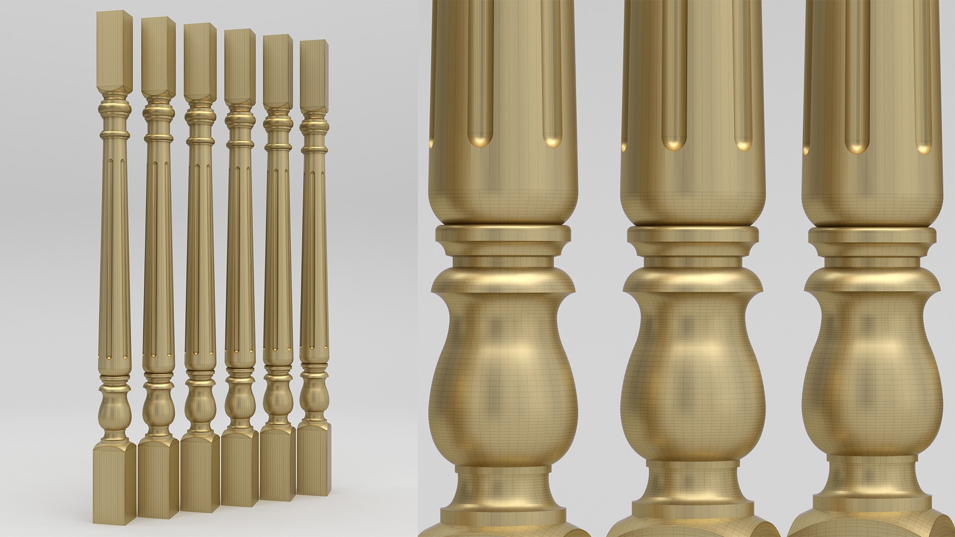 3D Carved Baluster - TurboSquid 2281834