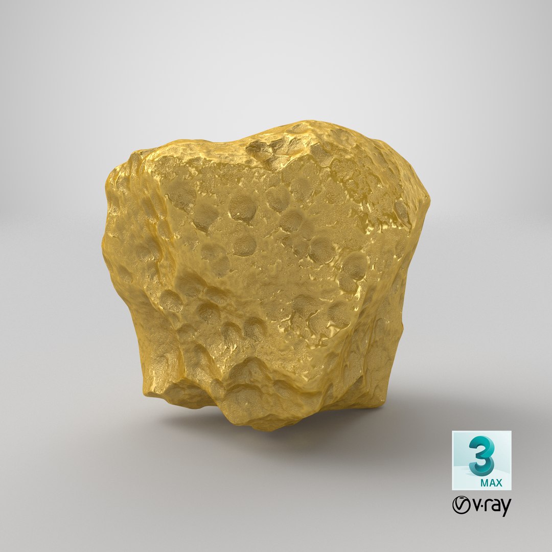 3D Gold Nugget 02 - TurboSquid 1802776