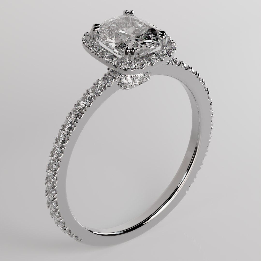 3D Engagement Diamonds Ring v03 - TurboSquid 2101664