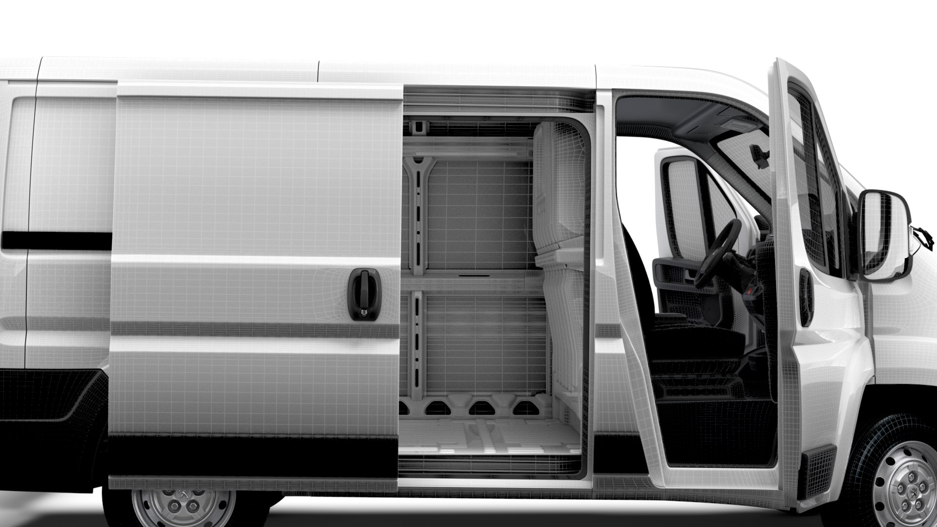 Peugeot Boxer Van L1H1 HQ Interior 2023 3D Model - TurboSquid 2222276