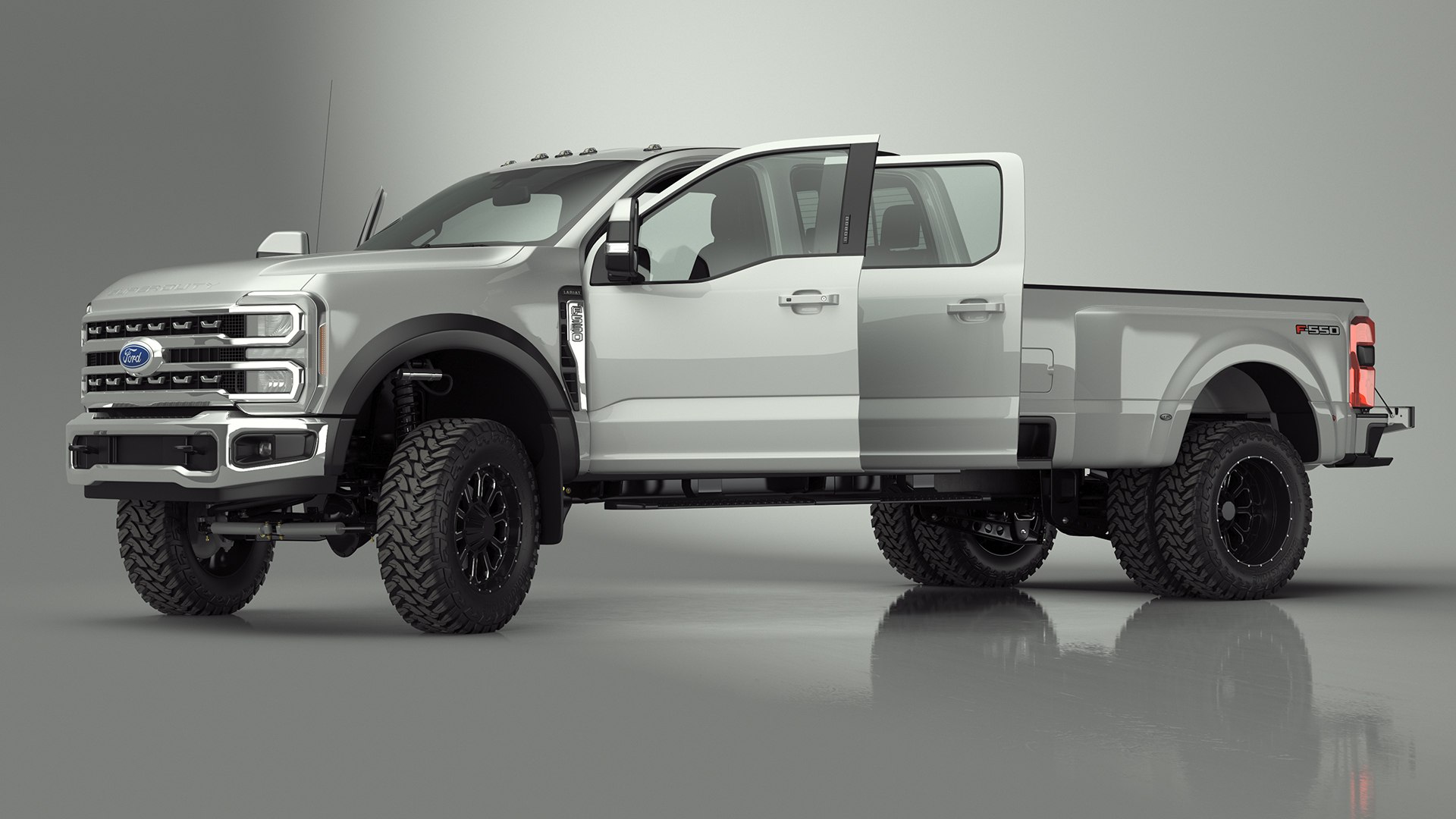Ford Super Duty F-550 Lariat 2023 Lift Kit Gray Rigged 3D Model ...