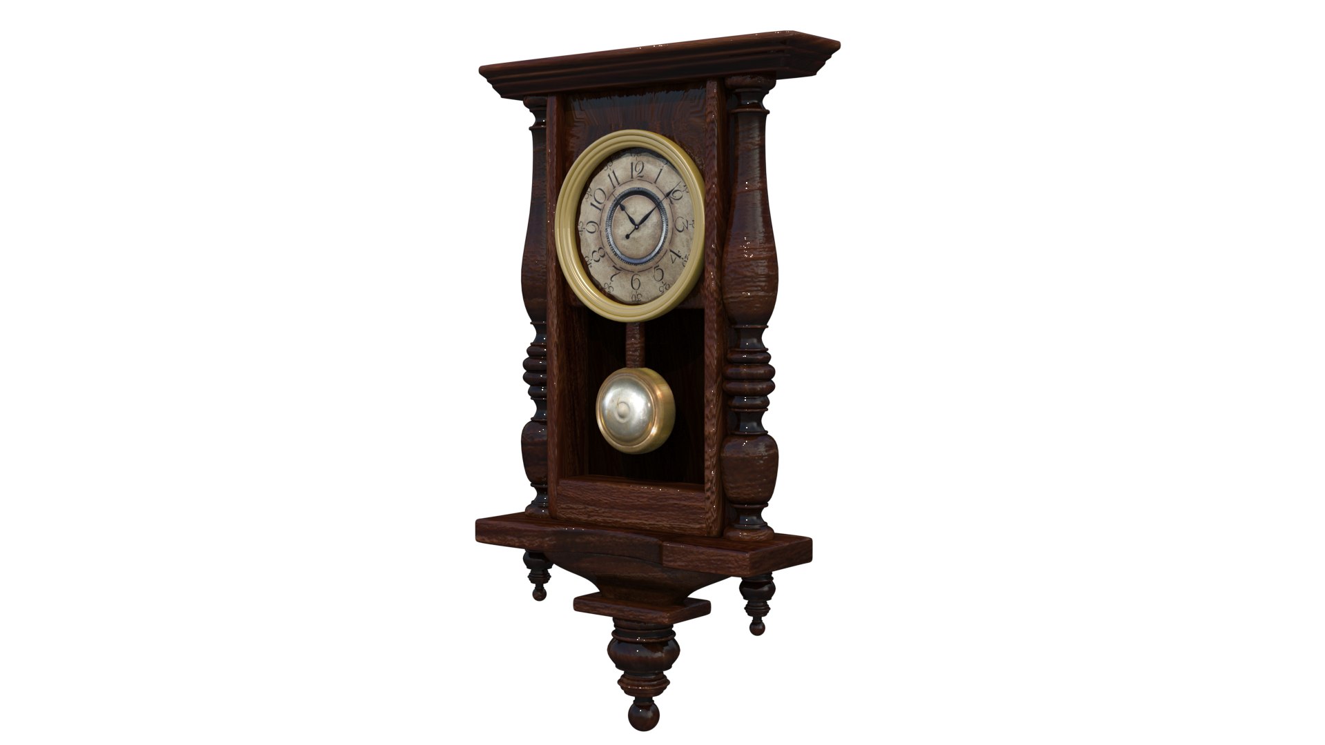 Antique Clock 3D Model - TurboSquid 1365332
