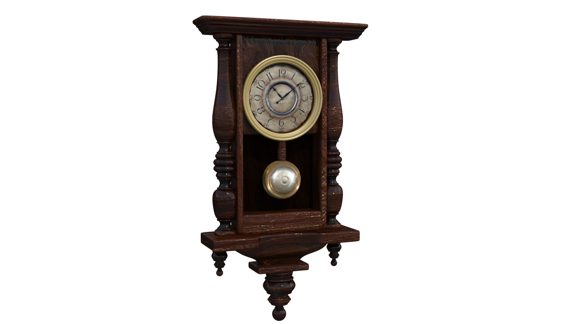 Antique Clock 3D Model - TurboSquid 1365332