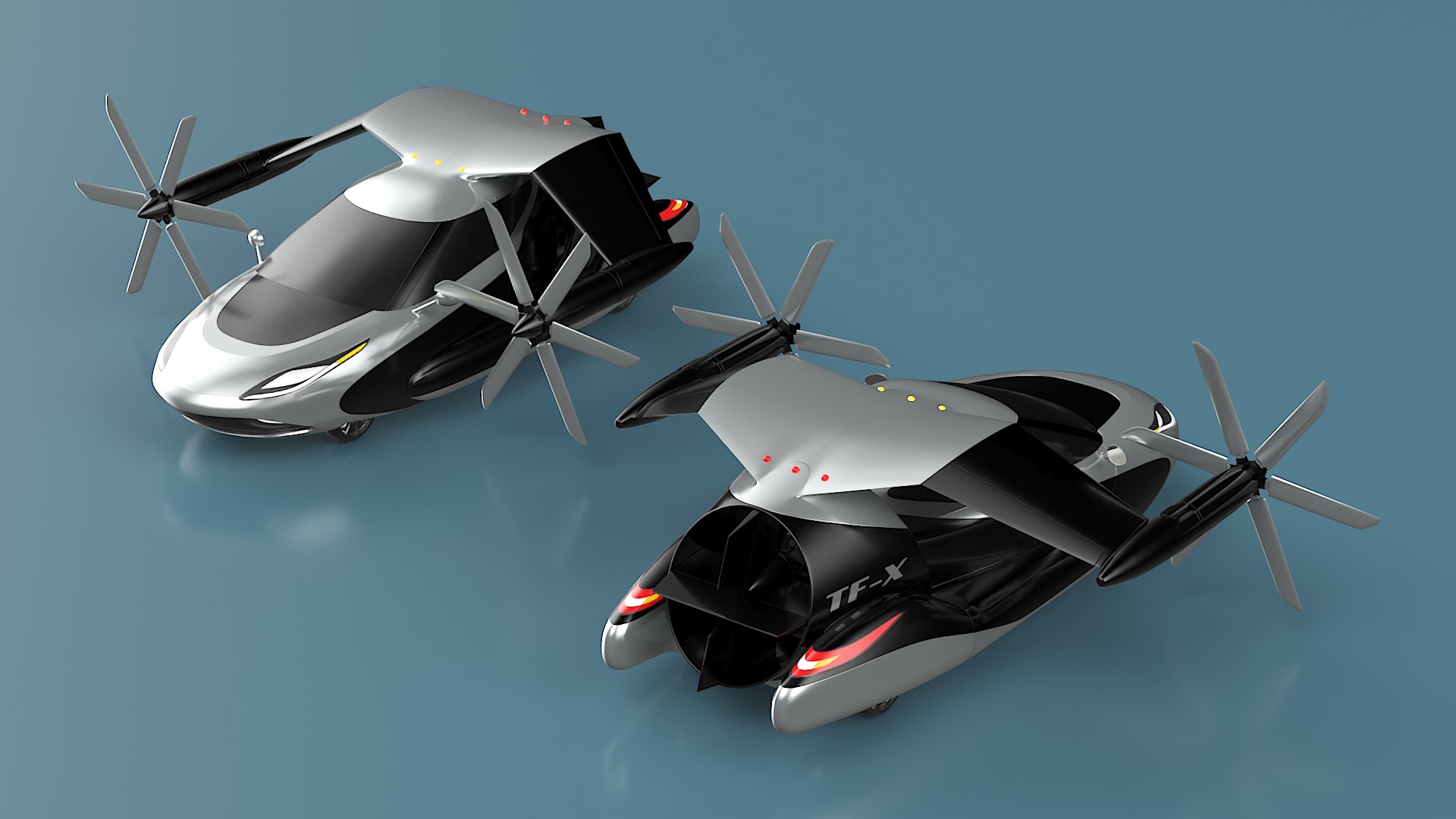 Concept Futuristic Flying Car Rigged 3D - TurboSquid 2325527