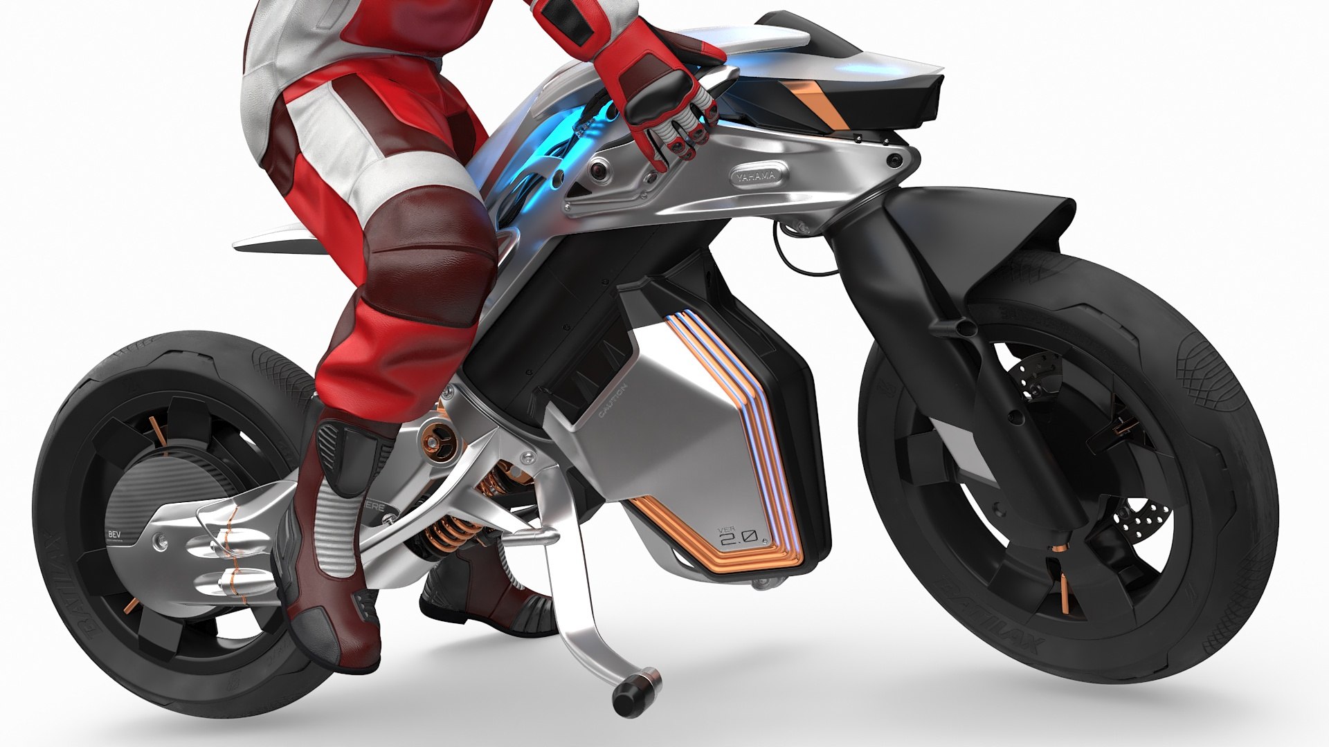 3D Racer On Yamaha MOTOROiD 2 Model - TurboSquid 2367778