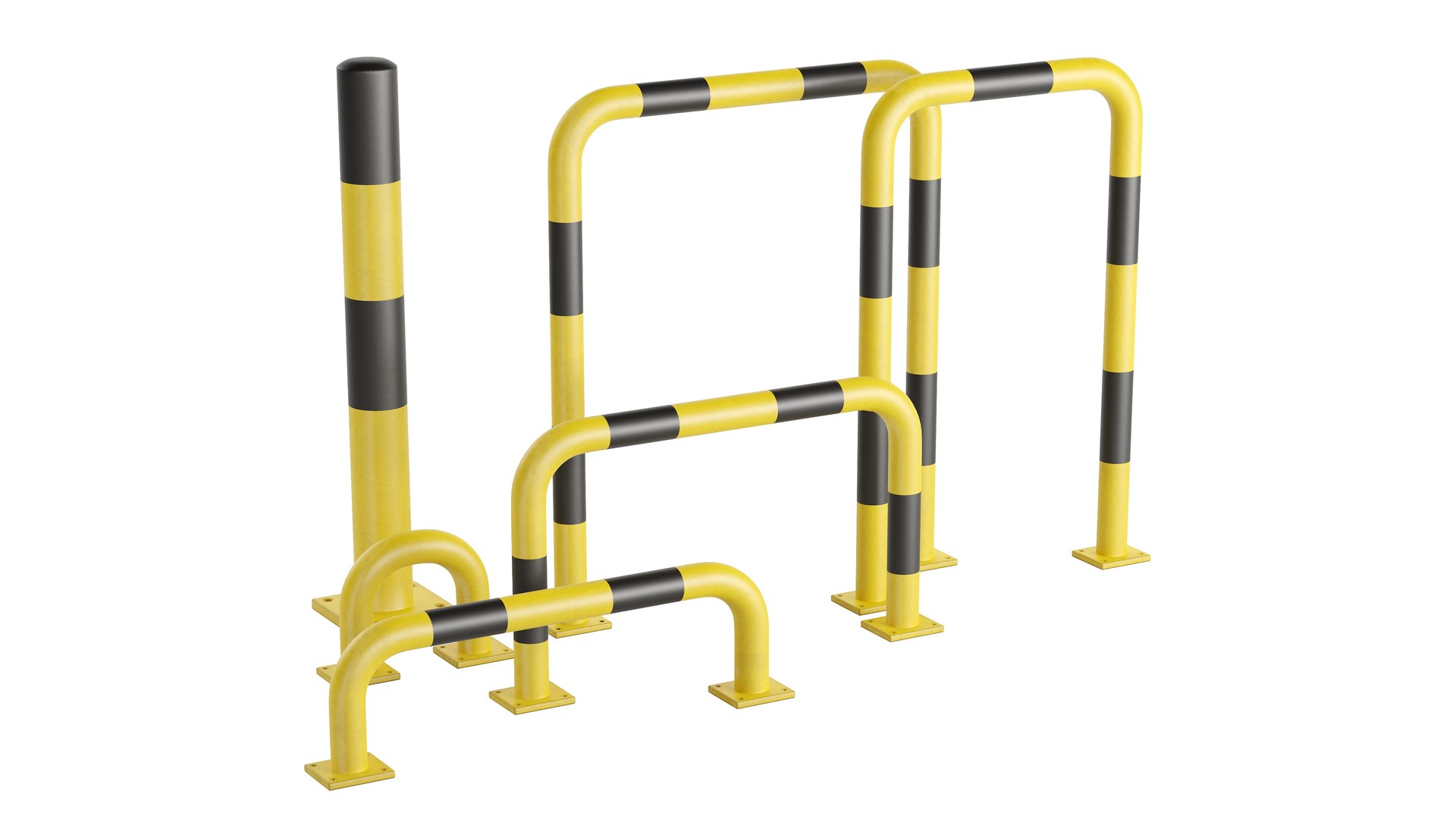 Protection Bollard Collection 3D Model - TurboSquid 2137787