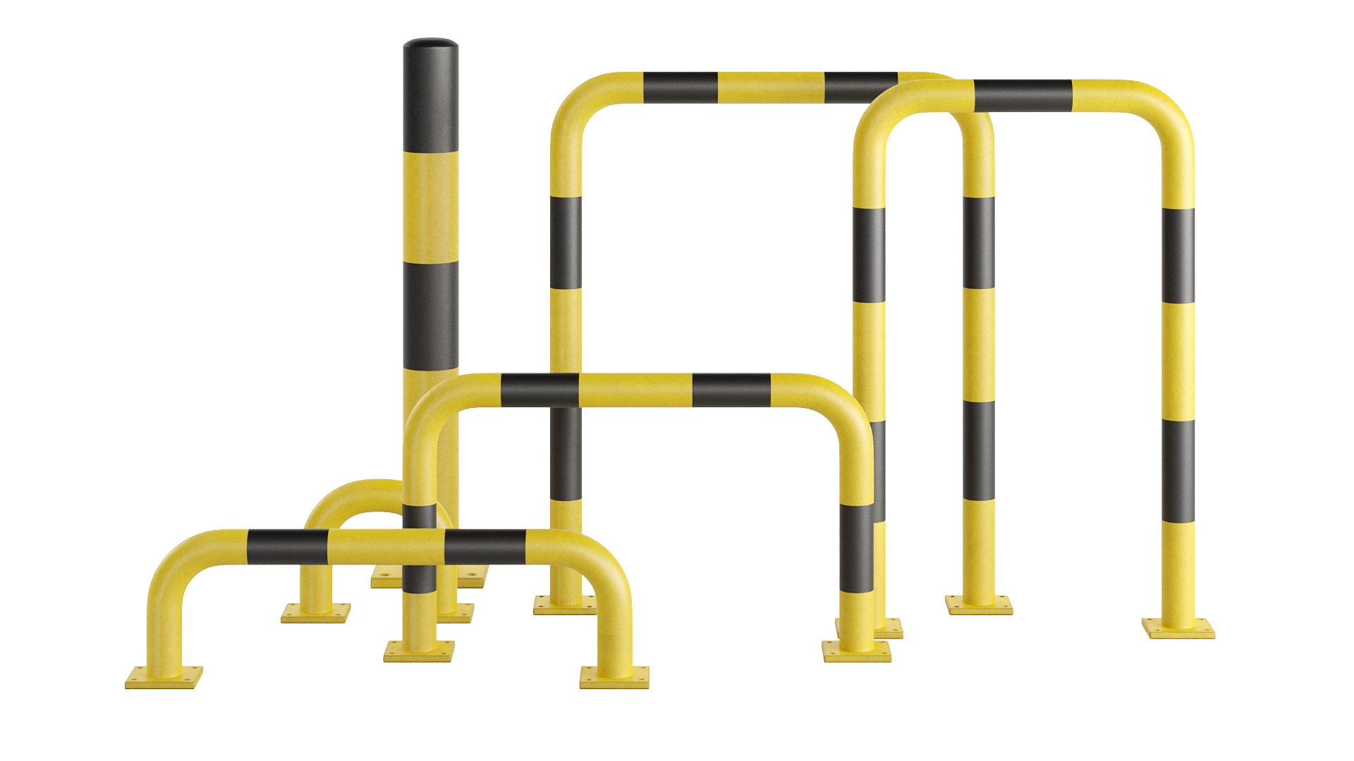 Protection Bollard Collection 3D Model - TurboSquid 2137787