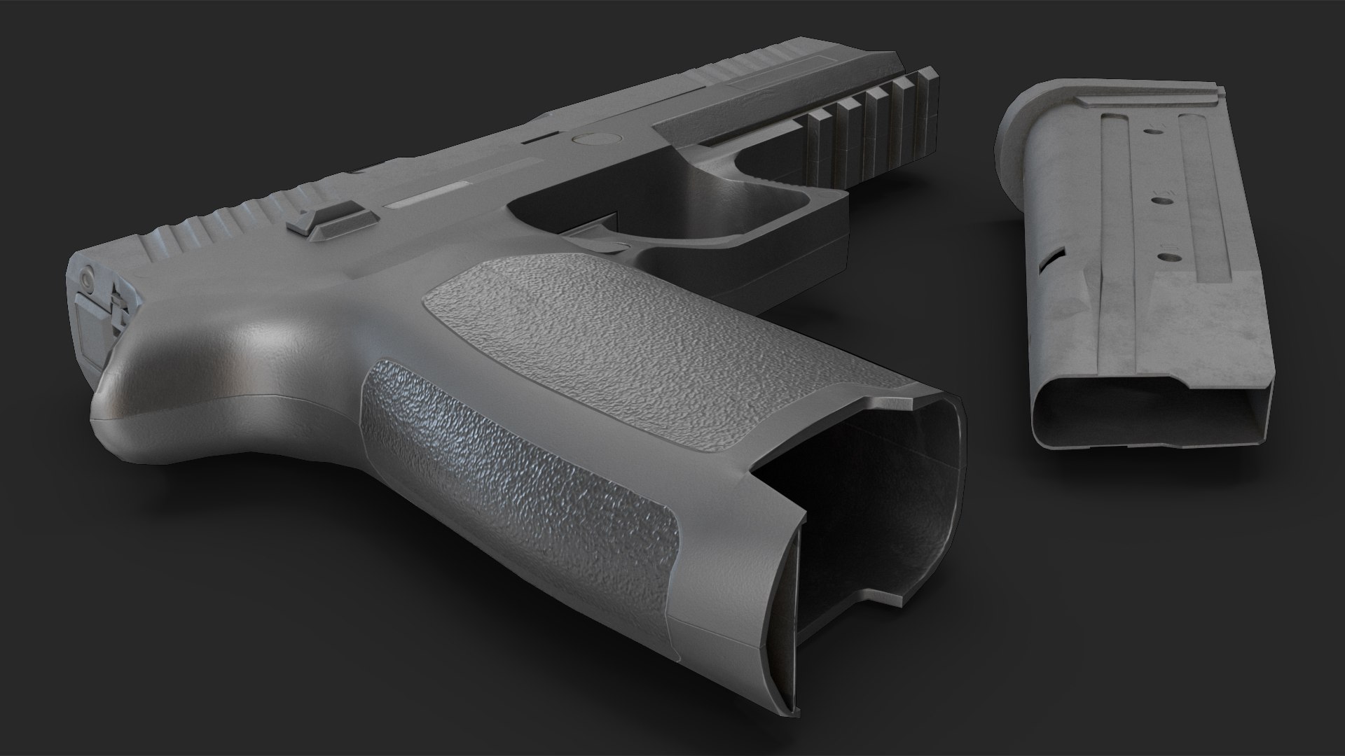 Modern Tactical Pistol Game Weapon Model - TurboSquid 2134132