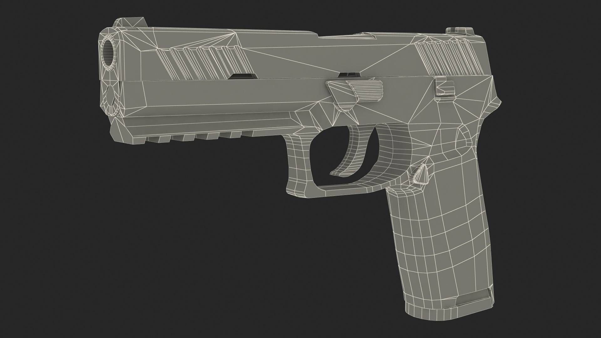 Modern Tactical Pistol Game Weapon model - TurboSquid 2134132