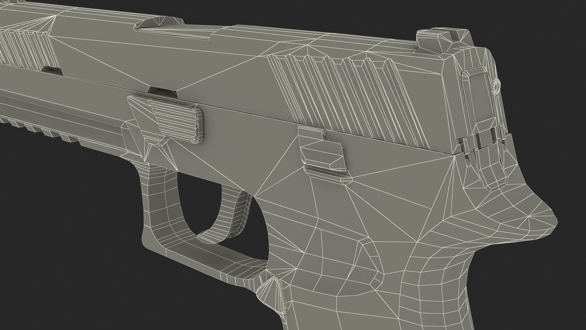 Modern Tactical Pistol Game Weapon model - TurboSquid 2134132