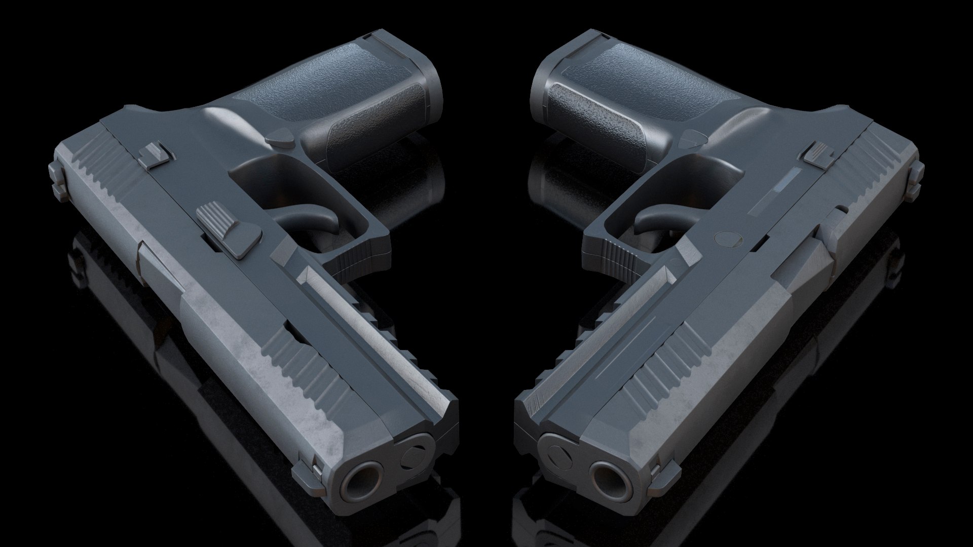 Modern Tactical Pistol Game Weapon Model - TurboSquid 2134132