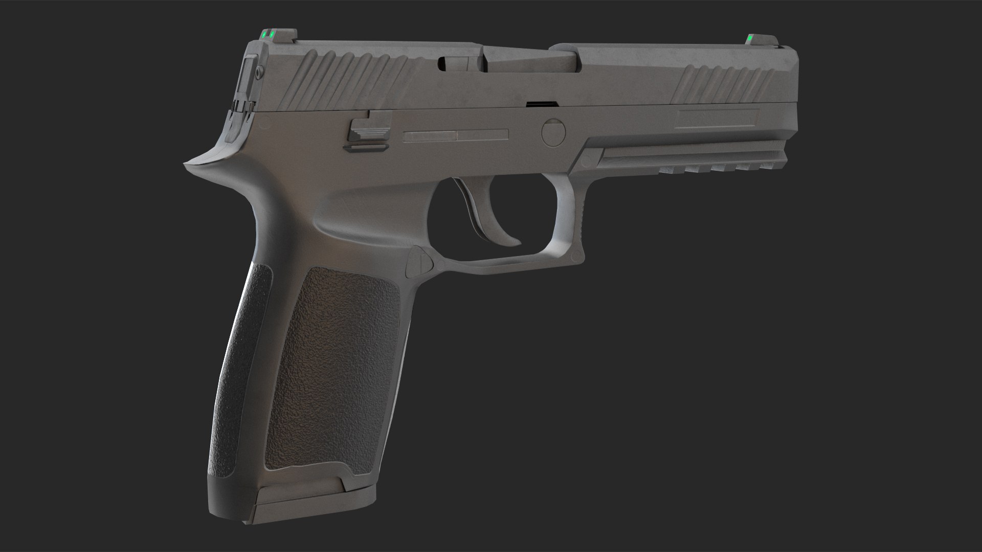 Modern Tactical Pistol Game Weapon Model - TurboSquid 2134132