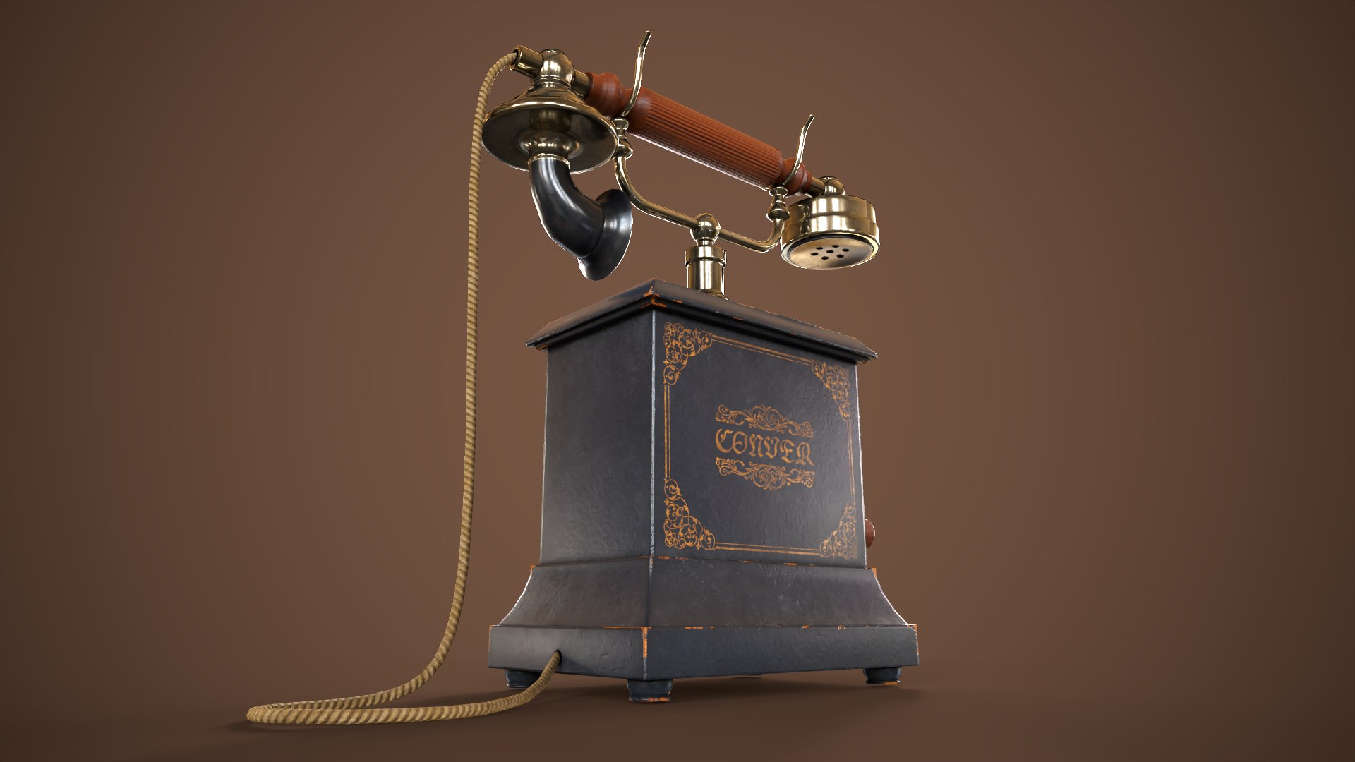 3D Old Vintage Telephone - TurboSquid 2048389