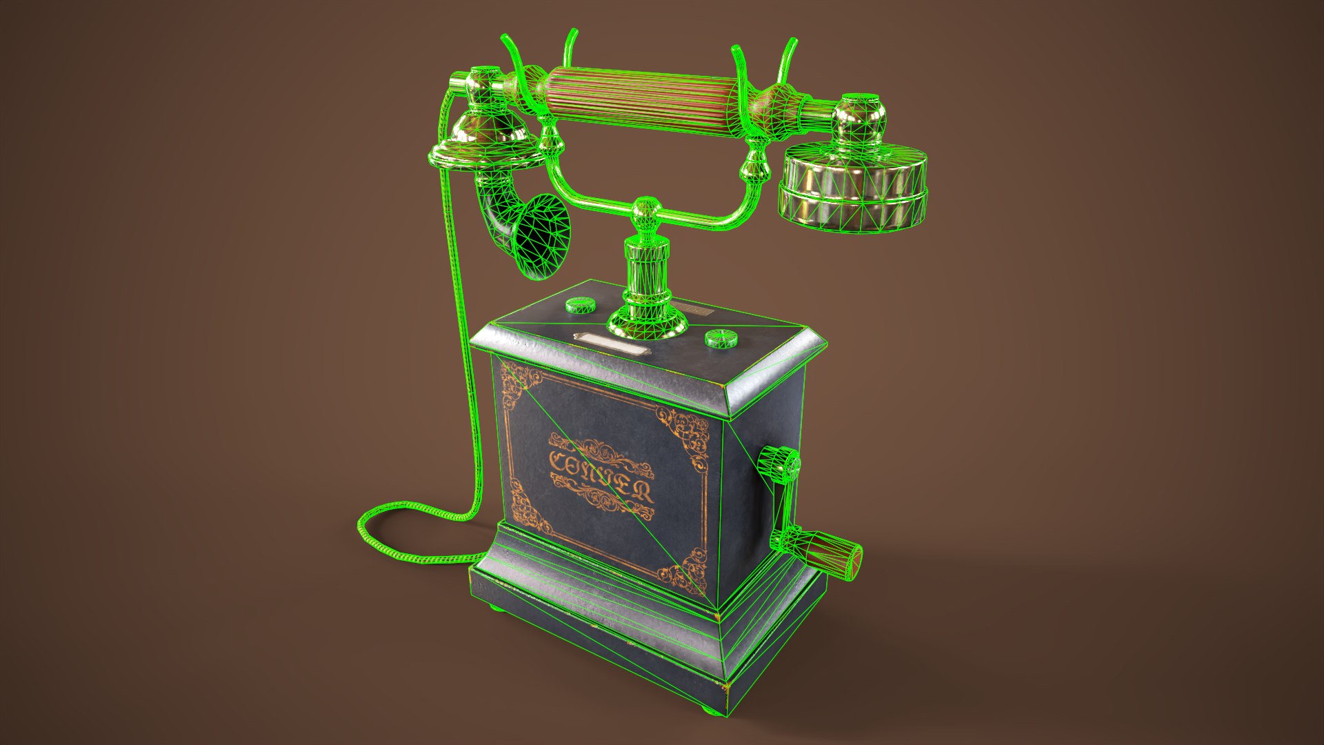 3D Old Vintage Telephone - TurboSquid 2048389