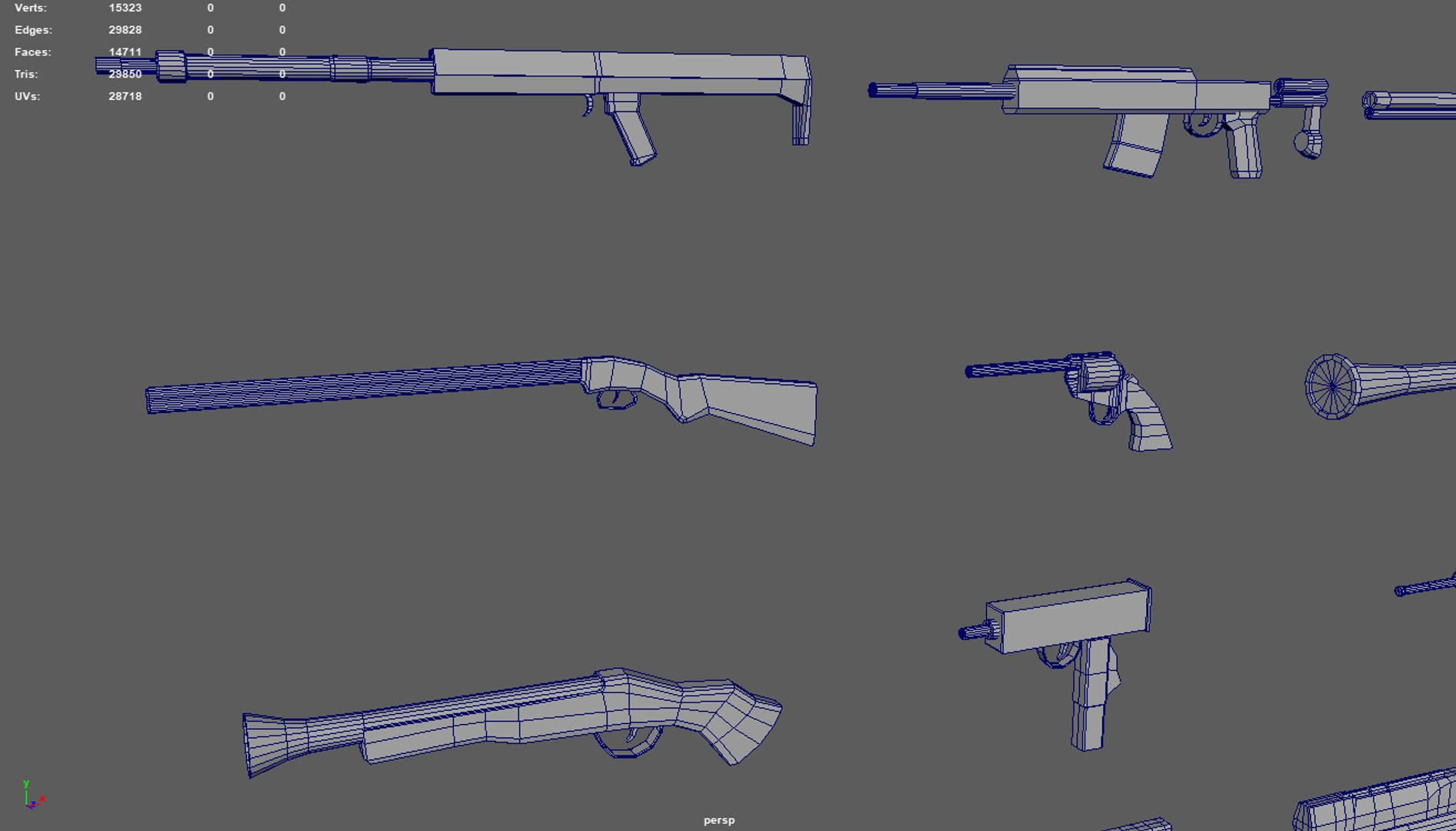3D Low Poly Weapon Pack 01 Model - TurboSquid 2248405