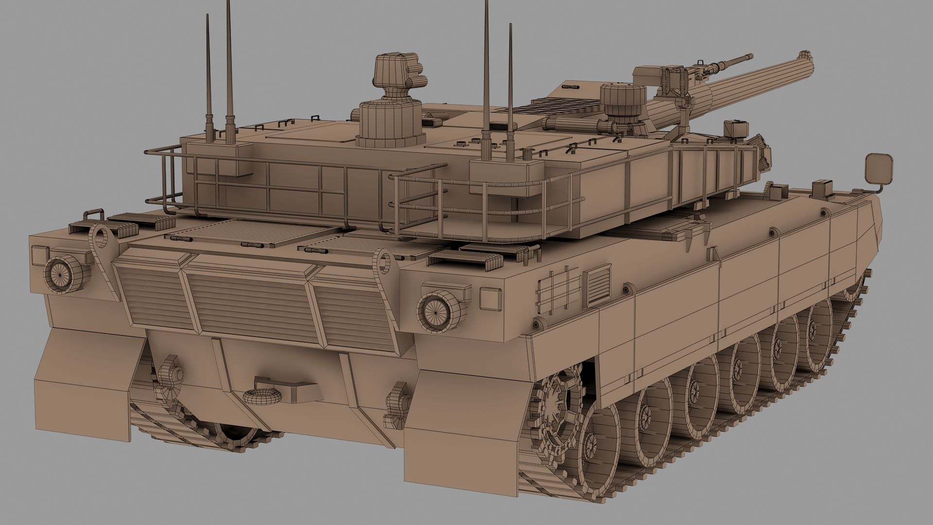 K2 Black Panther Battle Tank 3d Max