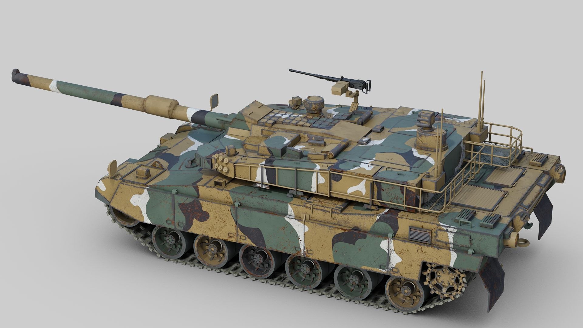 K2 Black Panther Battle Tank 3d Max
