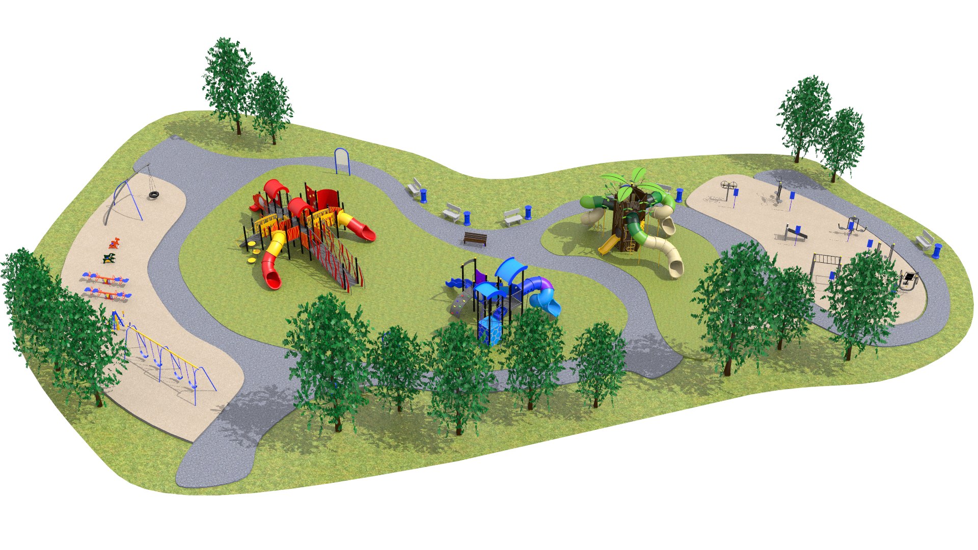 3D Playground Park - TurboSquid 1756165