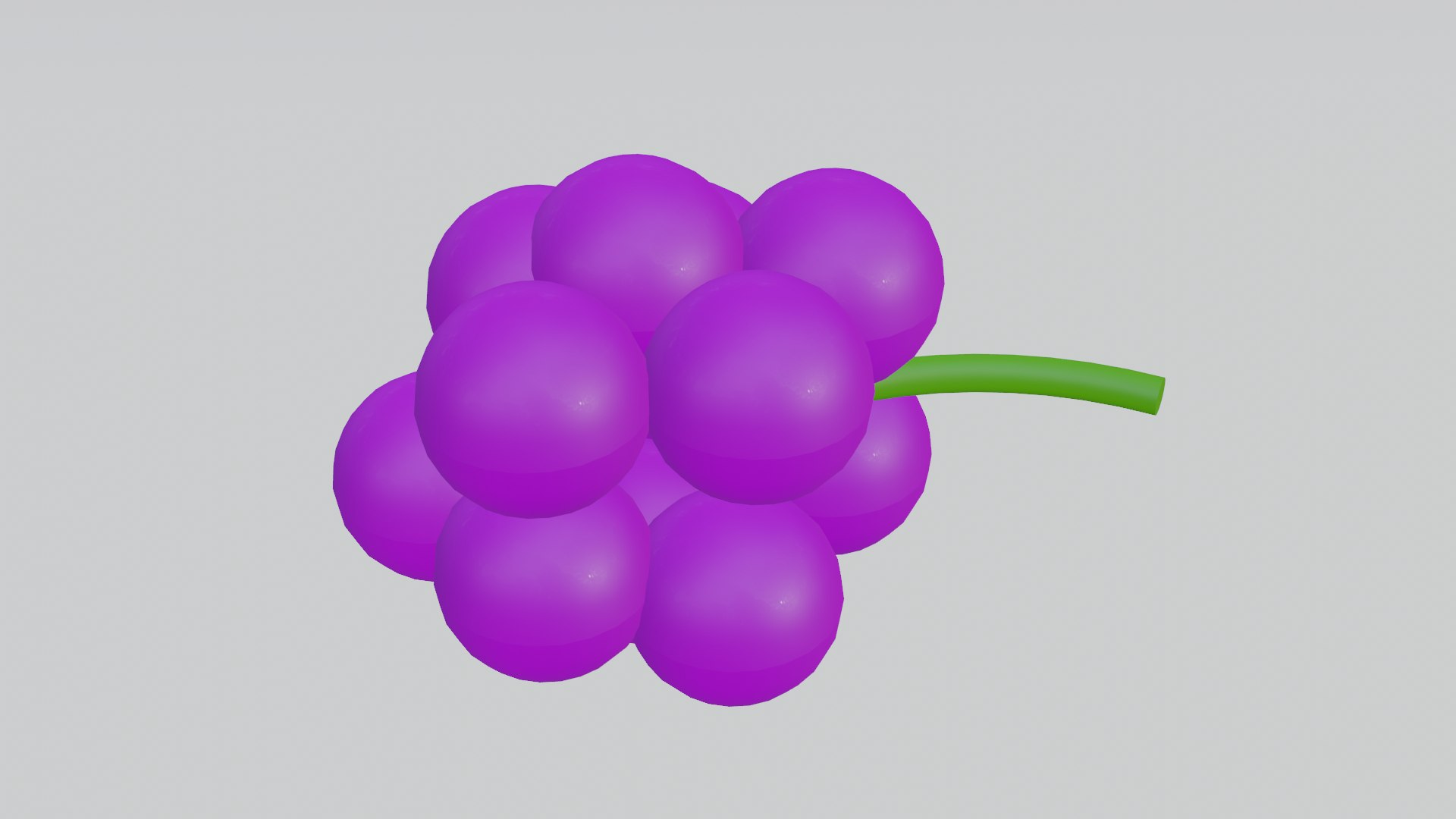 3D Cartoon Grapes - TurboSquid 2085722