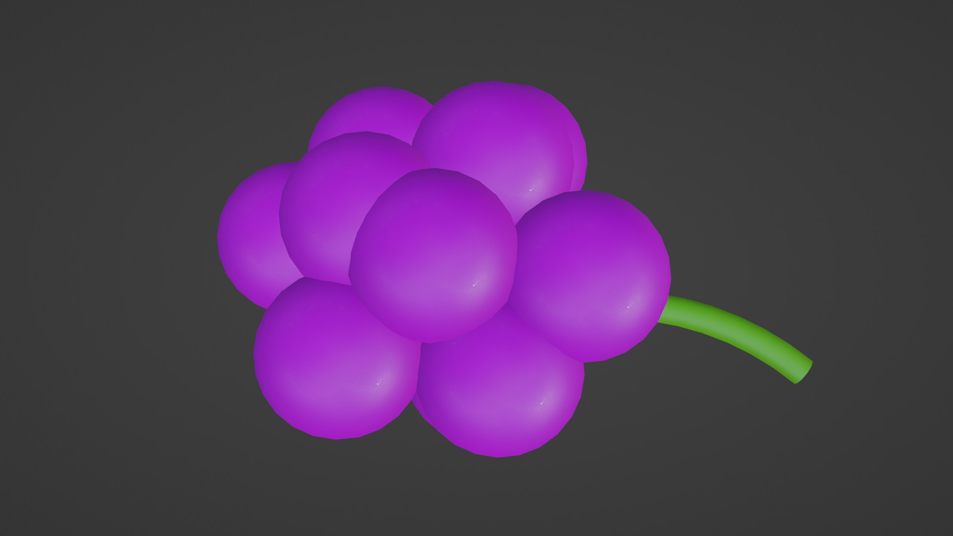 3D Cartoon Grapes - TurboSquid 2085722