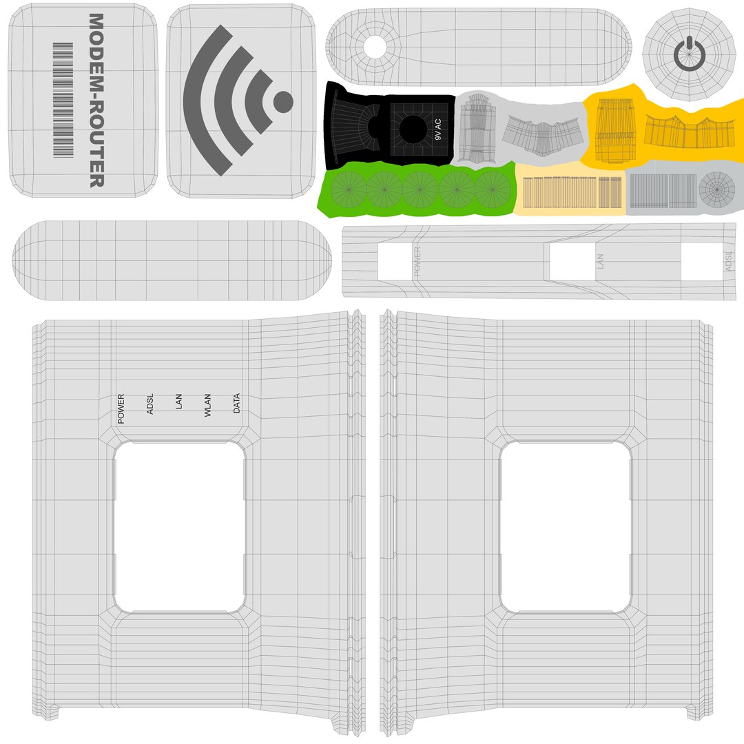 WI-FI ADSL Modem Router Model - TurboSquid 2057865