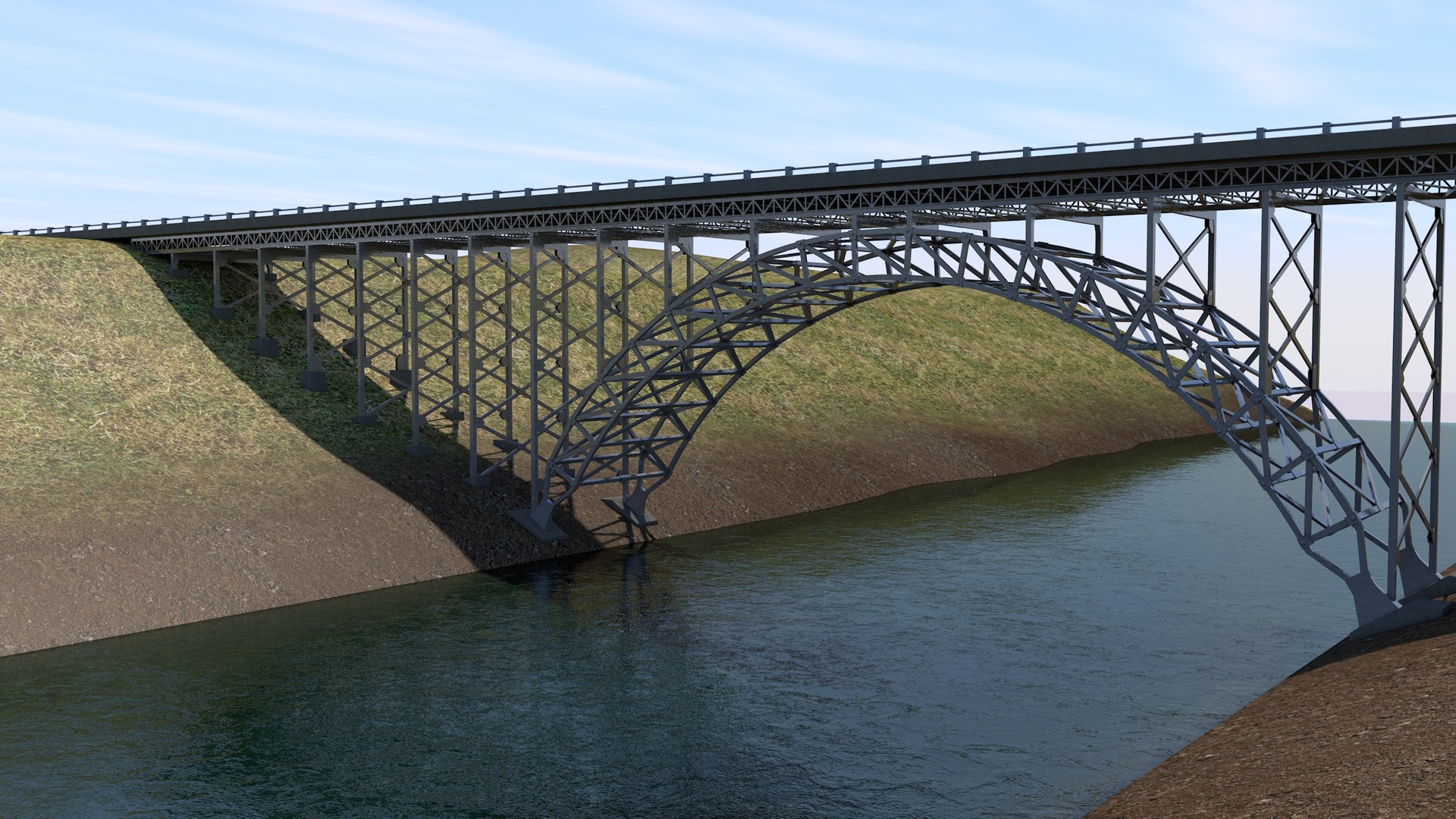 3D Arch Bridge - TurboSquid 1230641