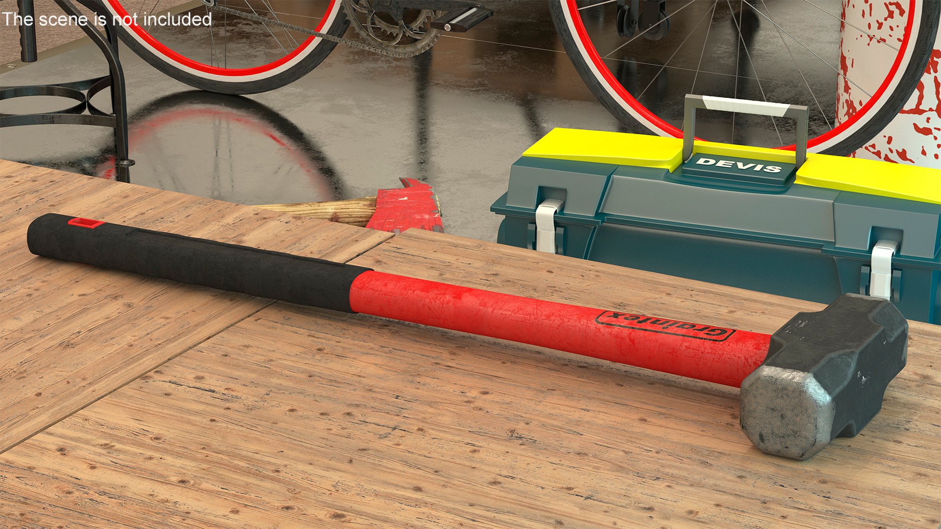 Double Flat Face Hammer Graintex 3D Model - TurboSquid 2130987