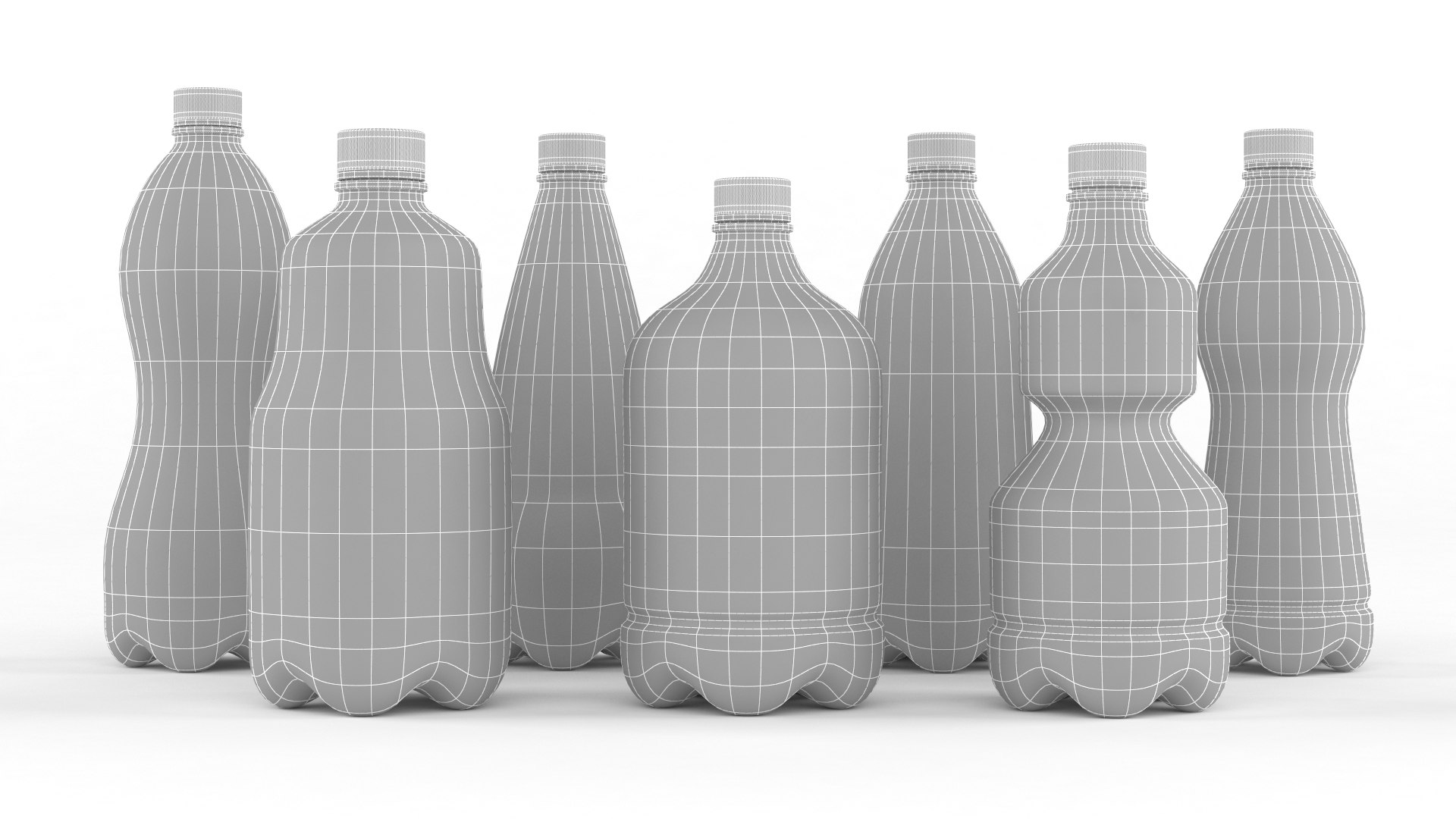 Plastic Bottles Model - TurboSquid 2003103