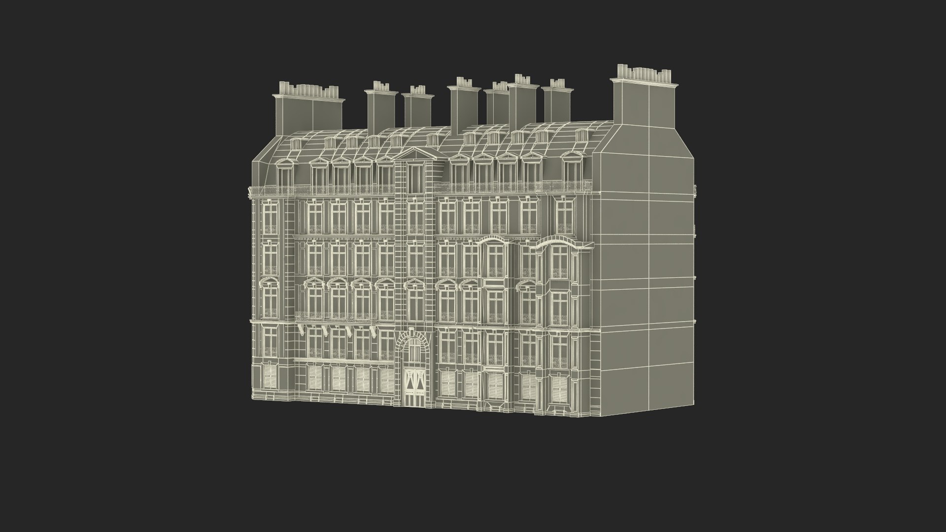 3D Traditional Building Paris Model - TurboSquid 2304635